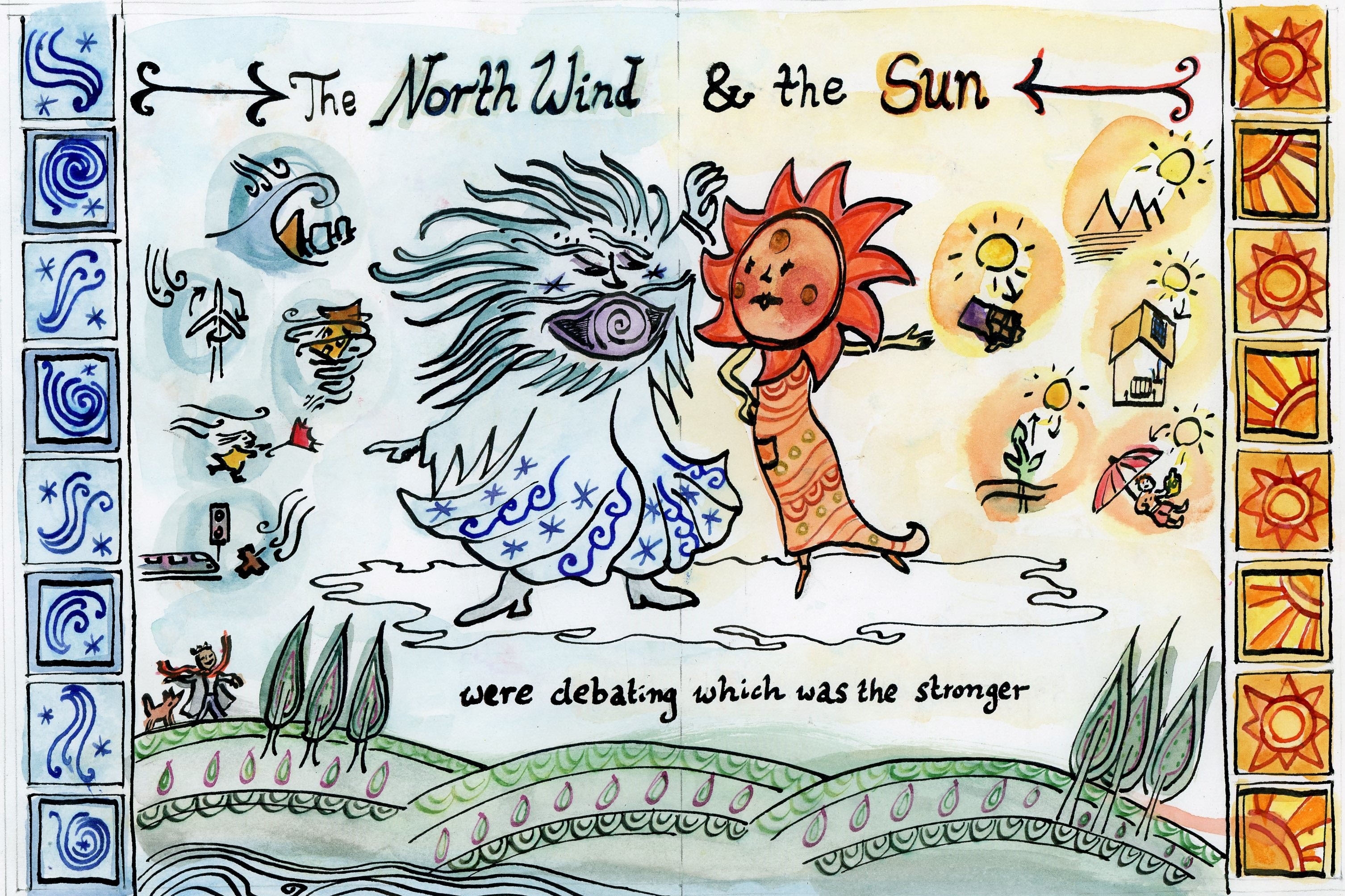 The North Wind and the Sun roughs – Imogen's Pictures